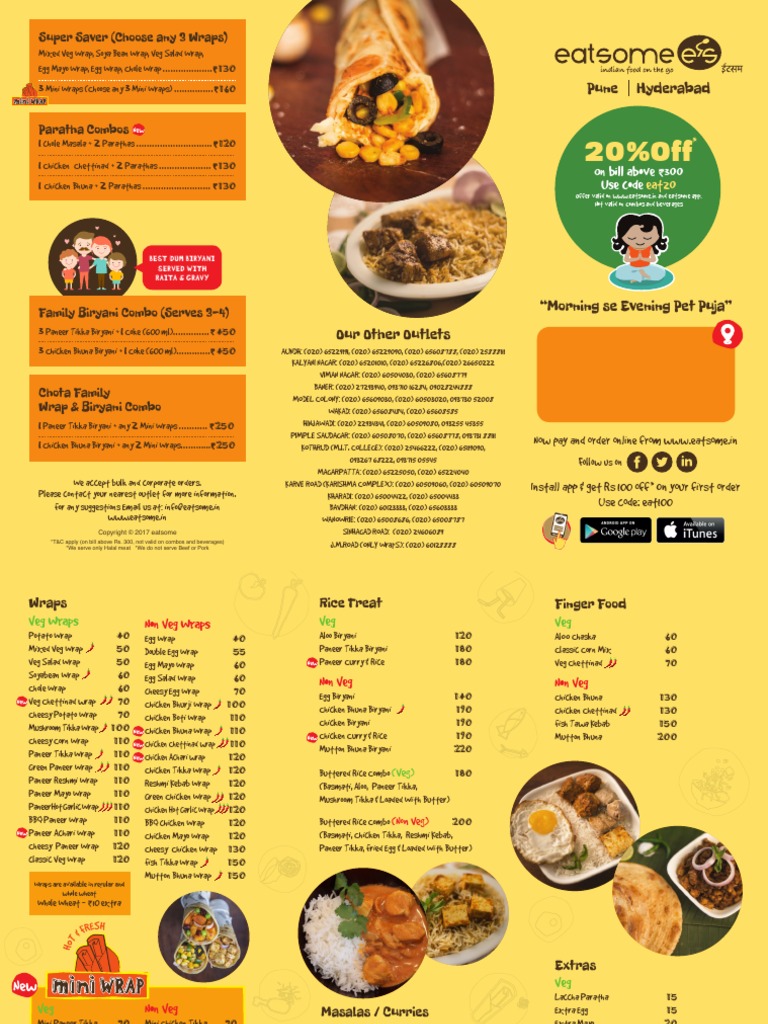Eatsome Menu - Pune PDF | PDF | Curry | Indian Cuisine