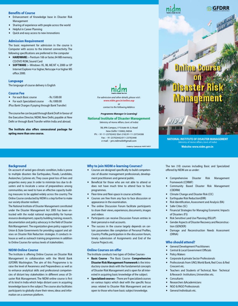 Brochure PDF | PDF | Educational Technology | Disaster Risk Reduction