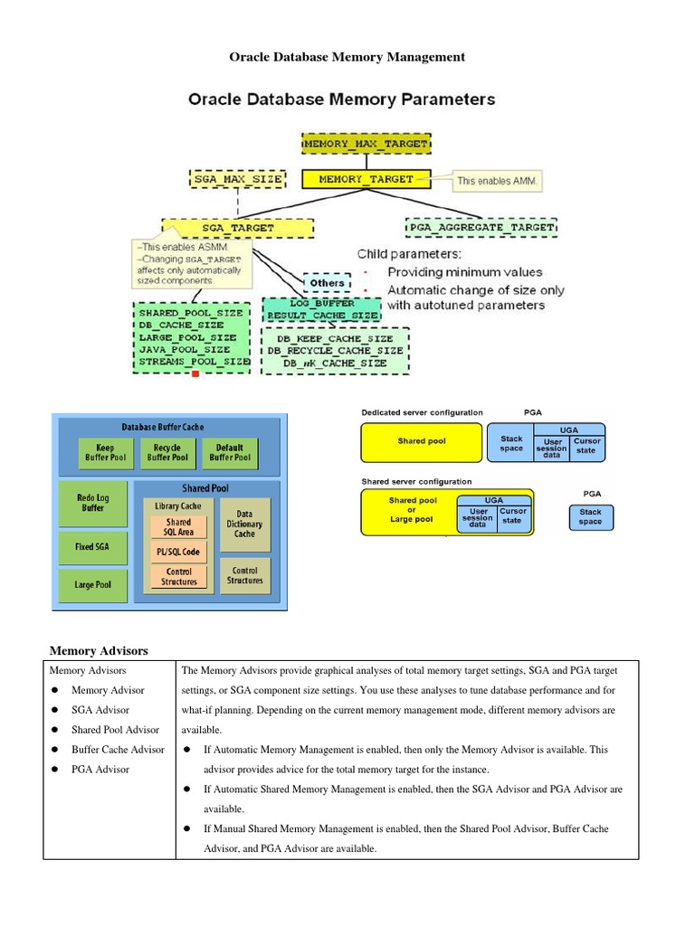 Oracle Database Memory Management | PDF | Oracle Database | Data Oracle Database Memory Management | PDF | Oracle Database | Data
