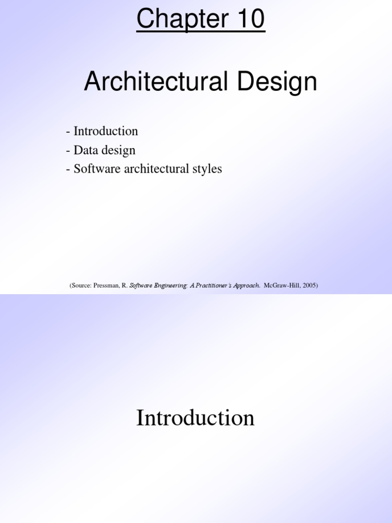 5.pressman CH 10 Architectural Design | PDF | Software Architecture ...