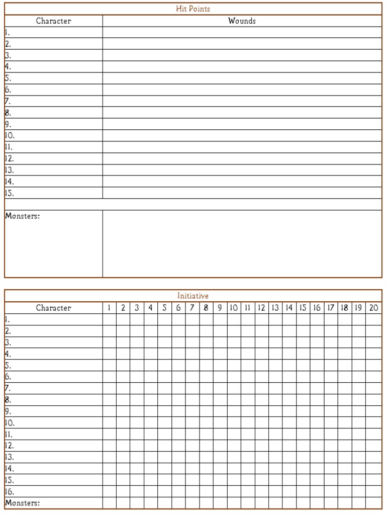 Battle Sheet 3 | PDF