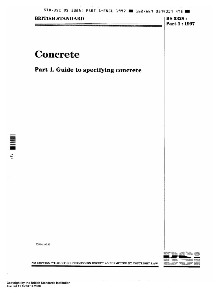 BS5328 Part1 | PDF