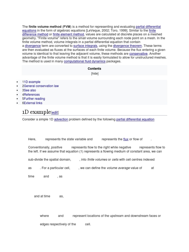 1D Example: Partial Differential Equations Finite Difference Method ...