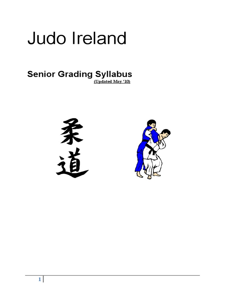 Judo Syllabus | PDF | Judo | Combat
