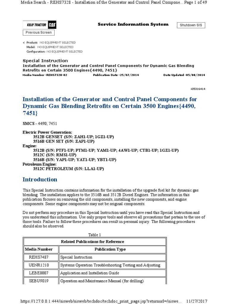 Installation of The Generator and Control Panel Components For Dynamic Gas Blending | PDF ...