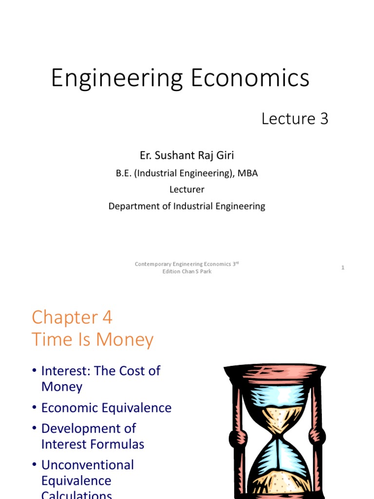 Engineering Economics Lecture 3 PDF | PDF | Compound Interest | Interest
