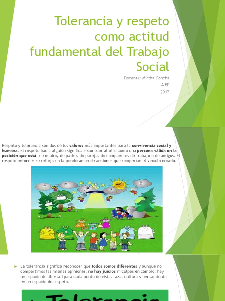 8.tolerancia y Respeto Como Actitud Fundamental Del Trabajo | PDF | Tolerancia | Ciencia cognitiva