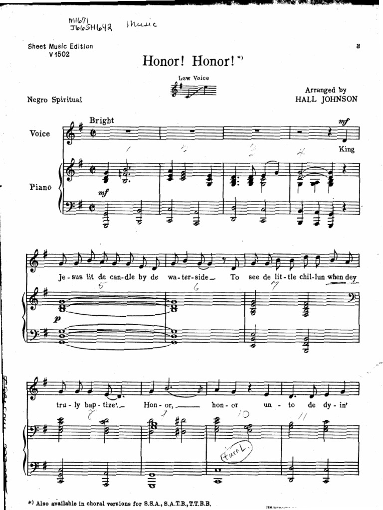 Honor! Honor! Sheet Music Edition | PDF | Leisure