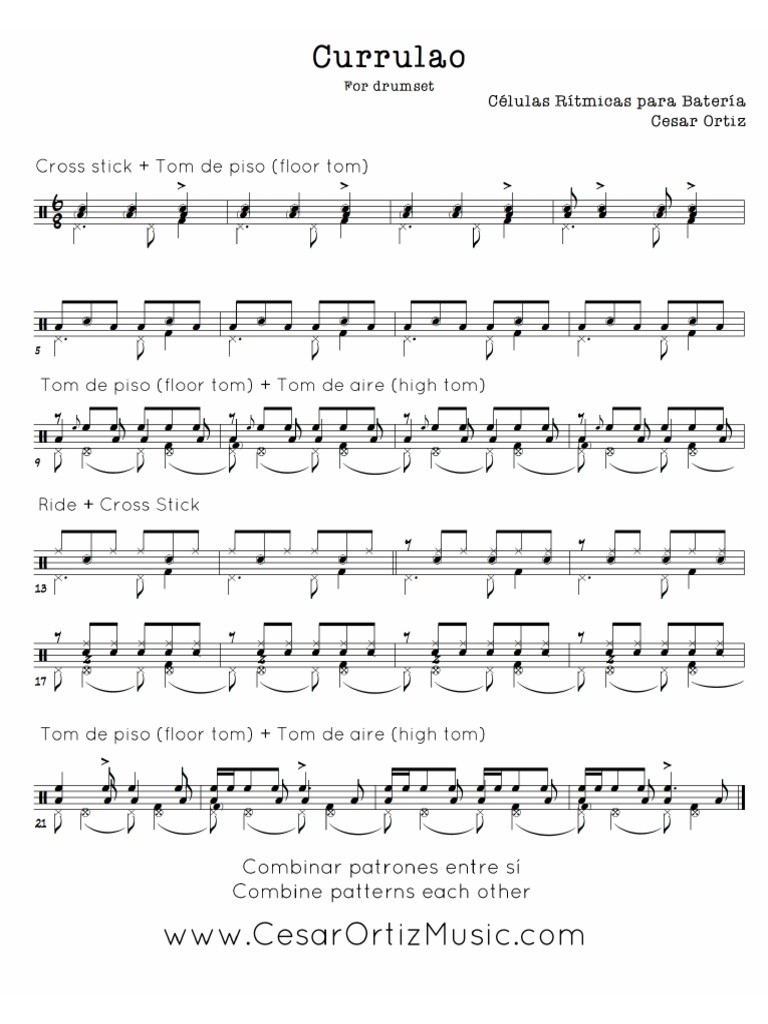 Currulao For Drumset | PDF