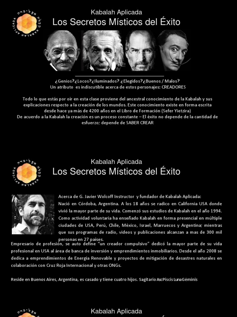 Kabbalah Secretos Misticos Del Exito | PDF | Kábala | Concepciones de dios