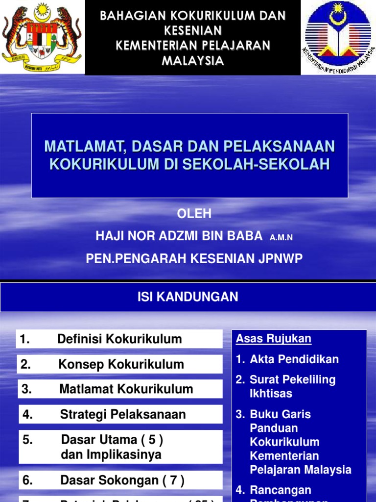 Dasar Kokurikulum Di Sekolah-Sekolah | PDF
