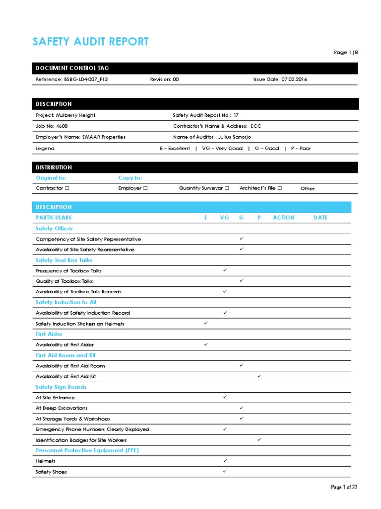 4608 - 20170319 - Safety Audit Report No 17 | PDF | Audit | Scaffolding