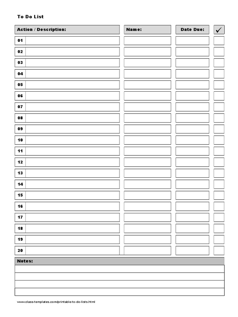 Printable To Do List Manager | PDF