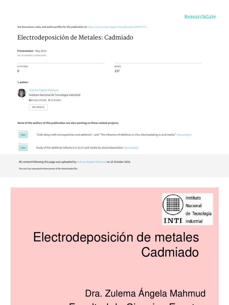 CADMIADO | PDF | Revestimiento | Cianuro