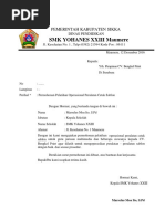 Contoh Surat Permohonan Dilaksanakan Pelatihan Karyawan | PDF