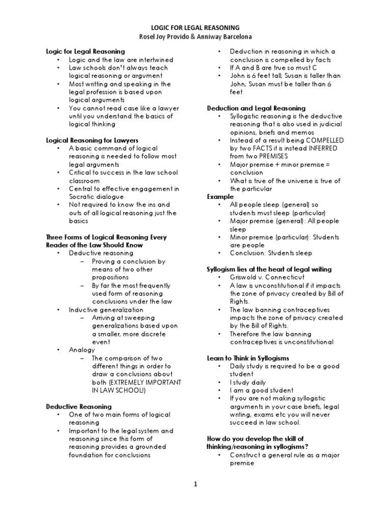 Logic Skills for Law Students | PDF | Logic | Deductive Reasoning