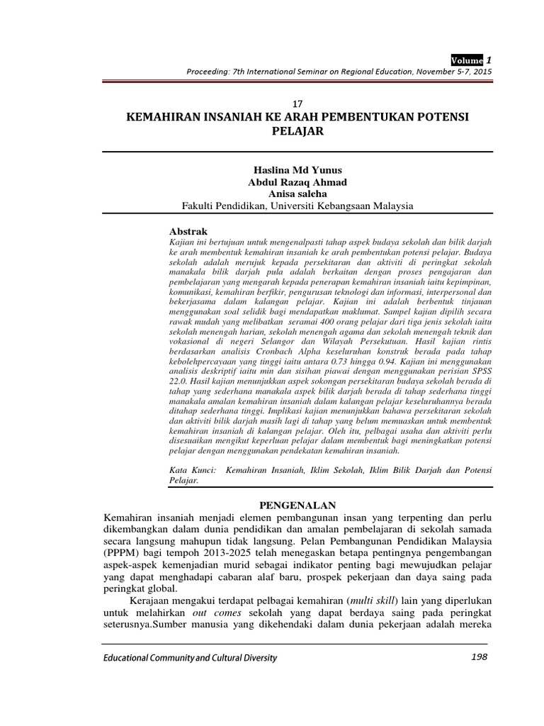 Kemahiran Insaniah Ke Arah Pembentukan Potensi | PDF