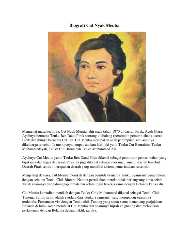Biografi Cut Nyak Meutia | PDF | Sejarah