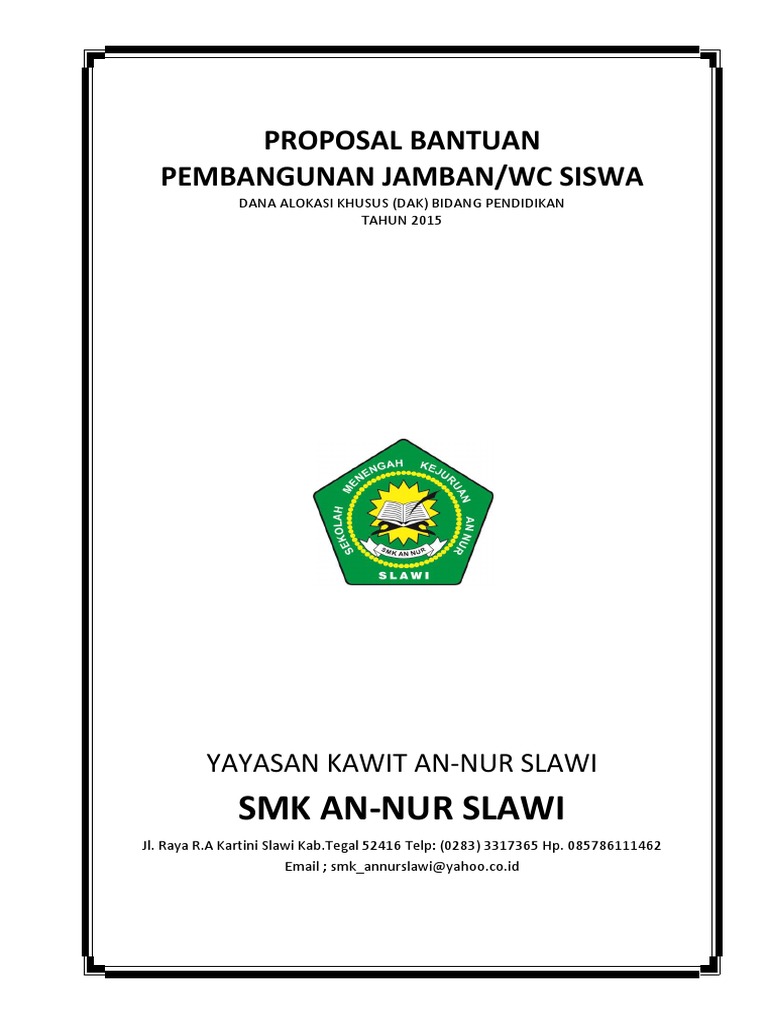Proposal Jamban 2015 | PDF