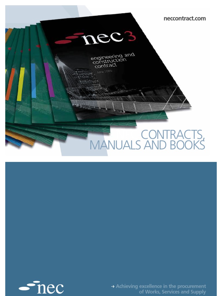 NEC3 Contracts and Guidance Documents | PDF | Business | Economic Sectors