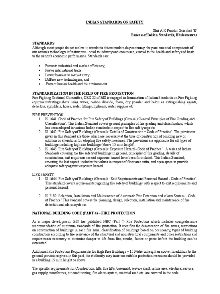 Safety and Standards | PDF | Dangerous Goods | Fire Safety