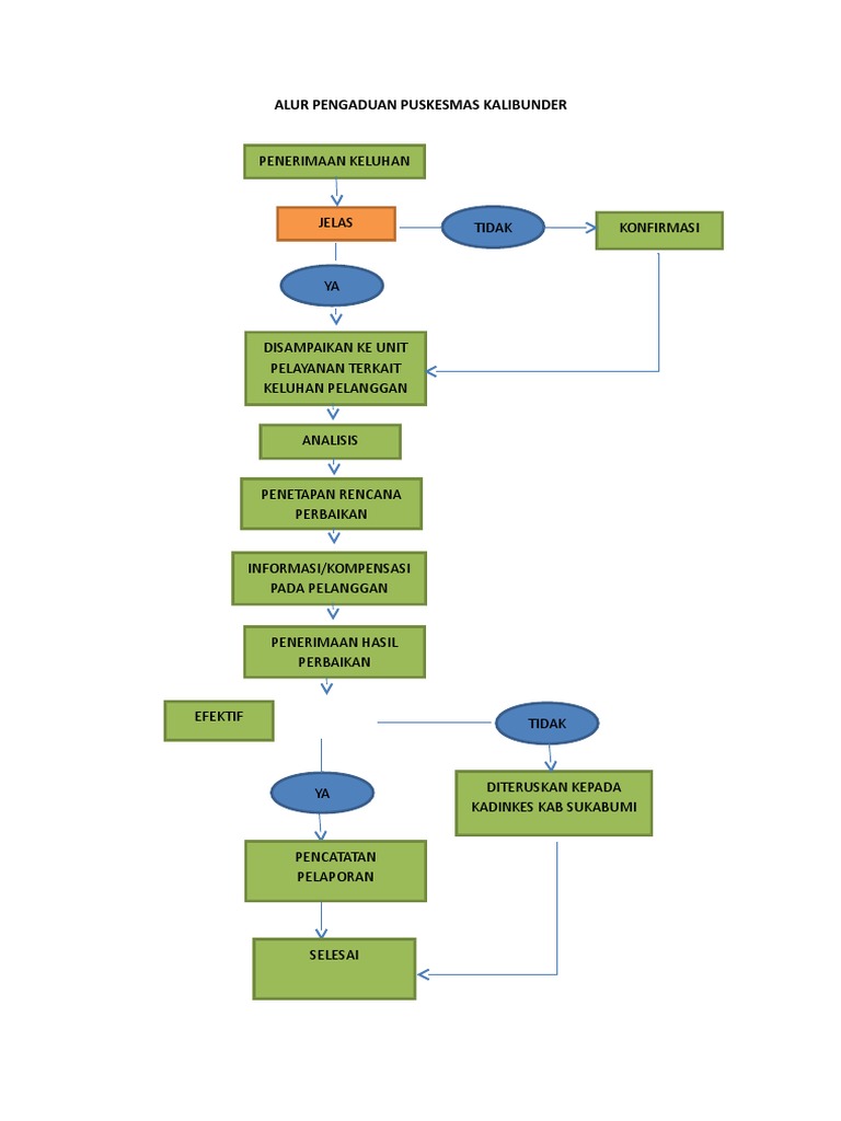 Alur Pengaduan Puskesmas Kalibunder | PDF