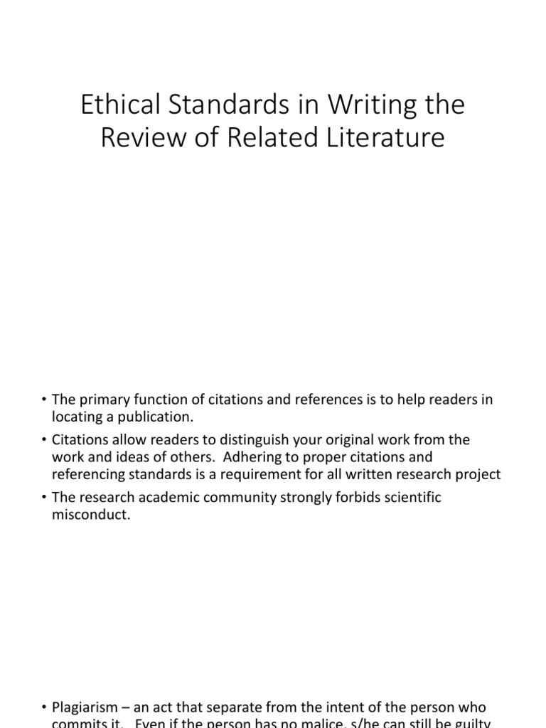 6 Ethical Standard in Review | Citation | Plagiarism