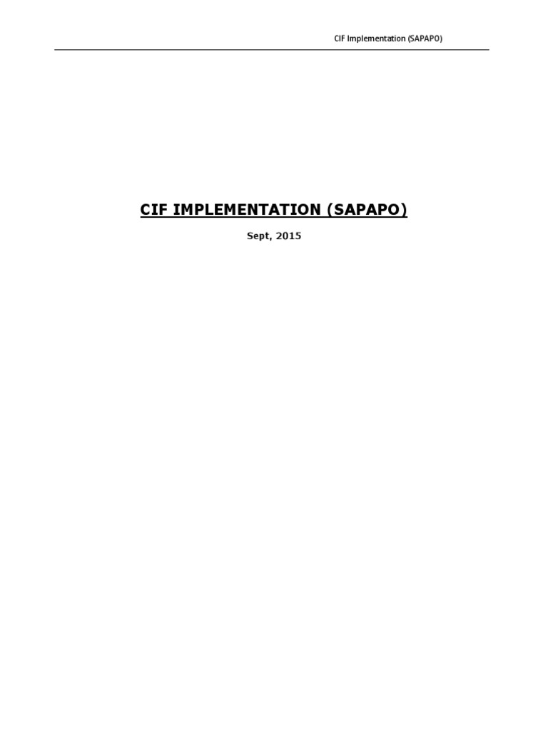 CIF Implementation Guide Book | PDF | Digital Technology | Computer ...