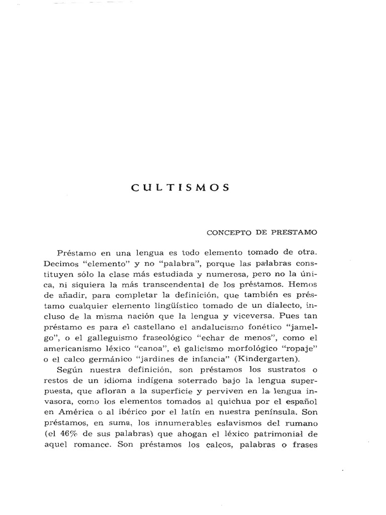 Cultismos | PDF