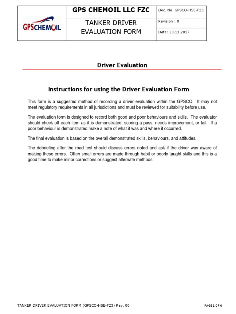 Driver Evaluation | PDF | Traffic | Wheeled Vehicles
