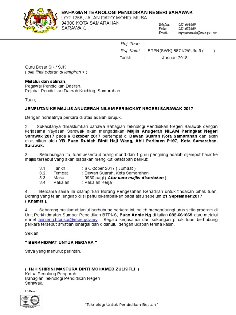 Contoh Surat Jemputan | PDF