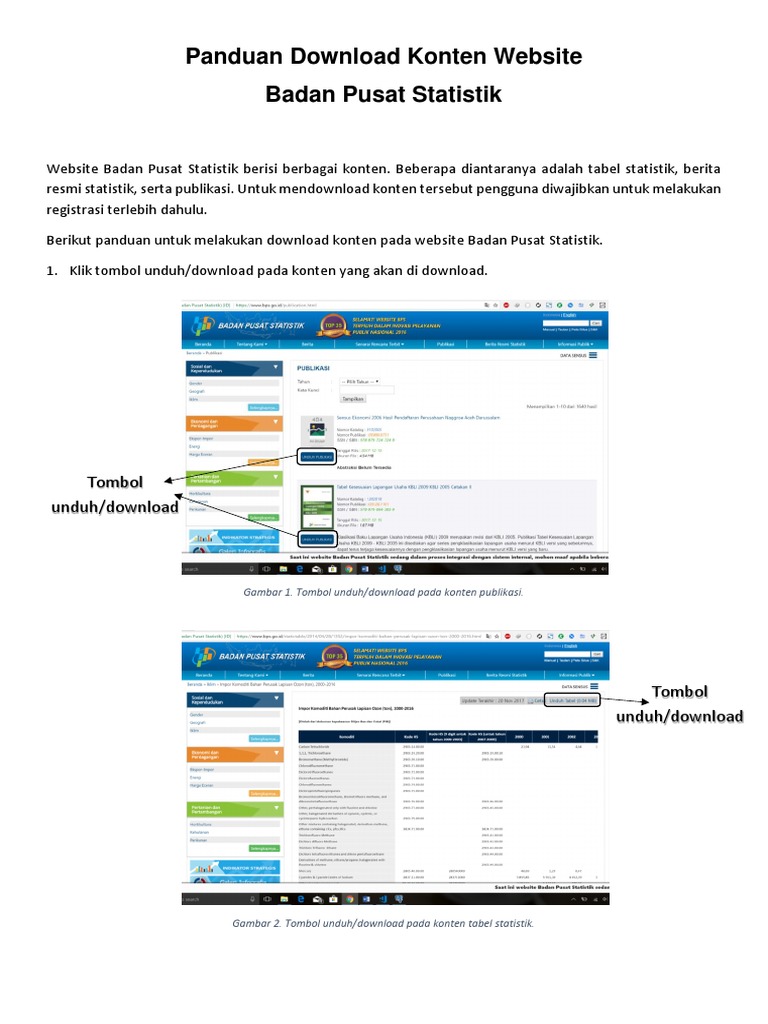 Panduan Download BPS | PDF