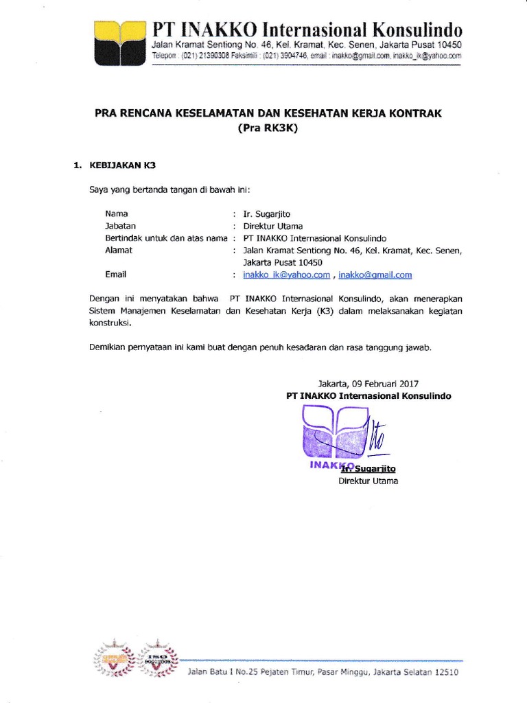 Lampiran Pra RK3K | PDF