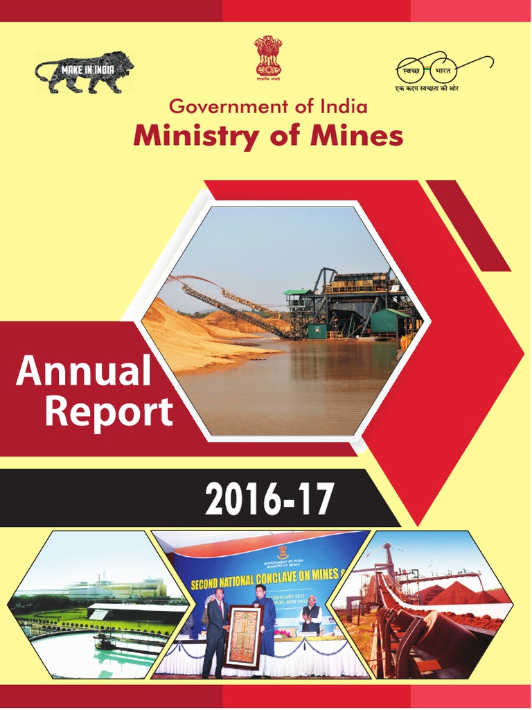 Mines AR 2016-17 English | PDF | Mining | Metal And Mineral