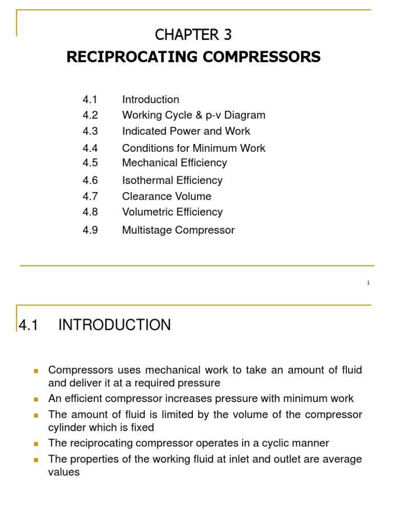 Ch3 - Compressors | PDF | Cylinder (Engine) | Piston