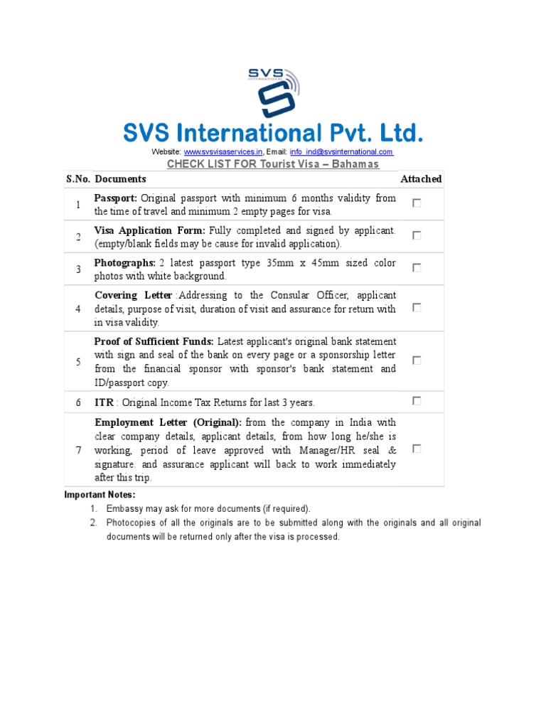Bahamas TV Checklist | PDF