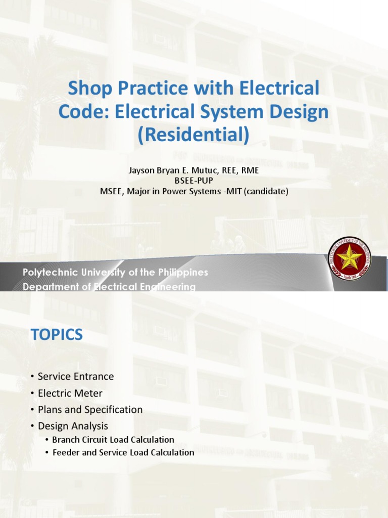 Residential Electrical System Design Guide | PDF | Electrical Wiring ...
