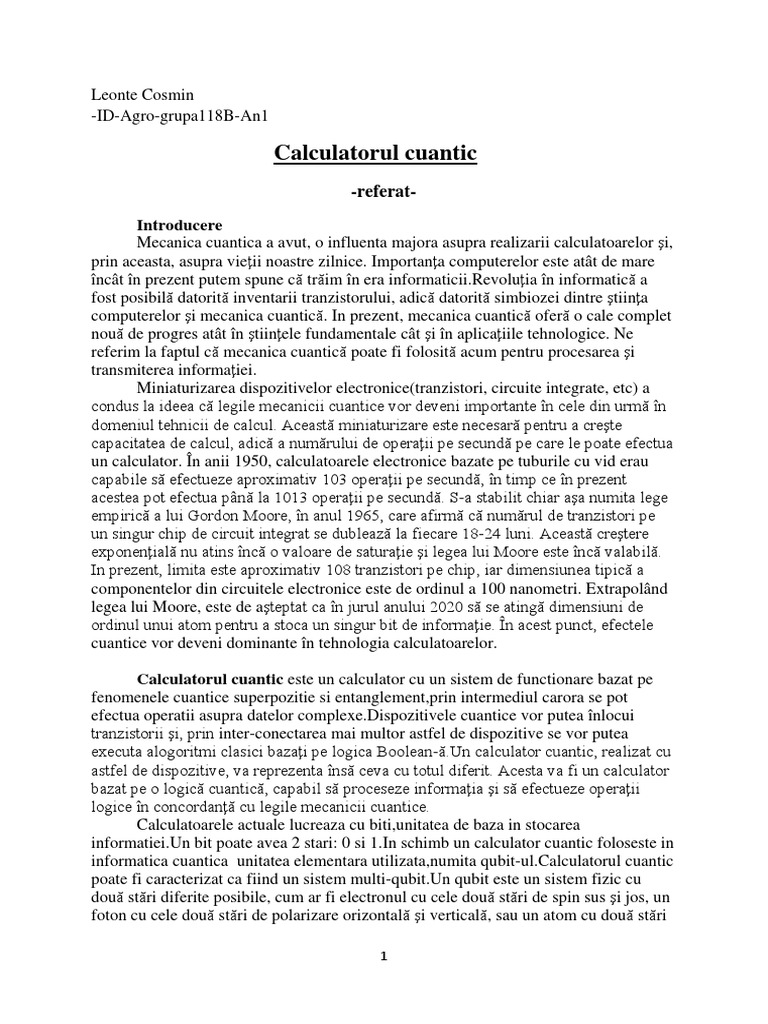 Calculator Cuantic Times | PDF