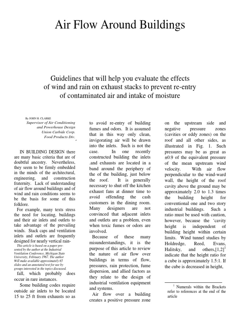 Air Flow Dynamics in Building Design | PDF | Chimney | Wound
