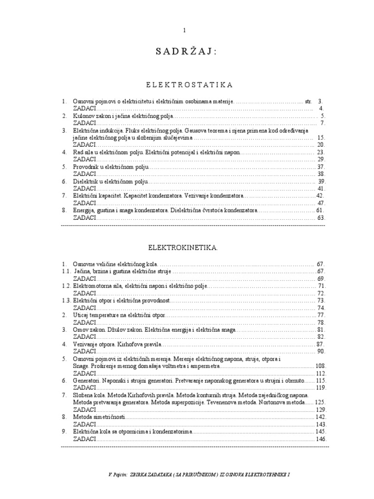 Zbirka Zadataka Iz Oet-1 | PDF