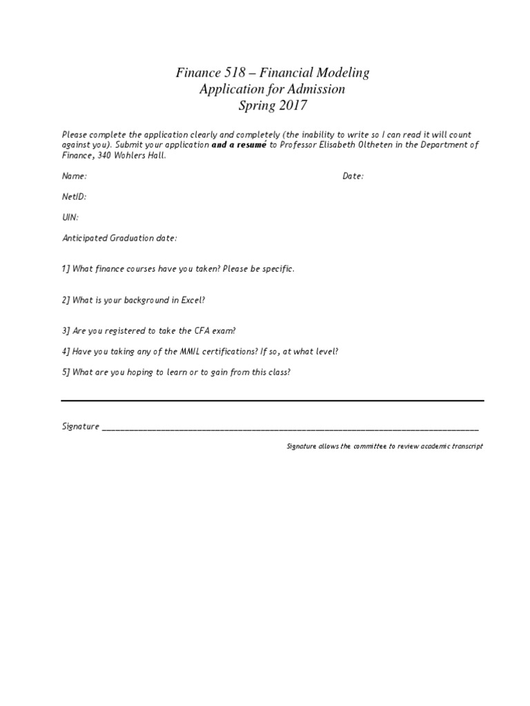 Financial Modeling Application Template | PDF