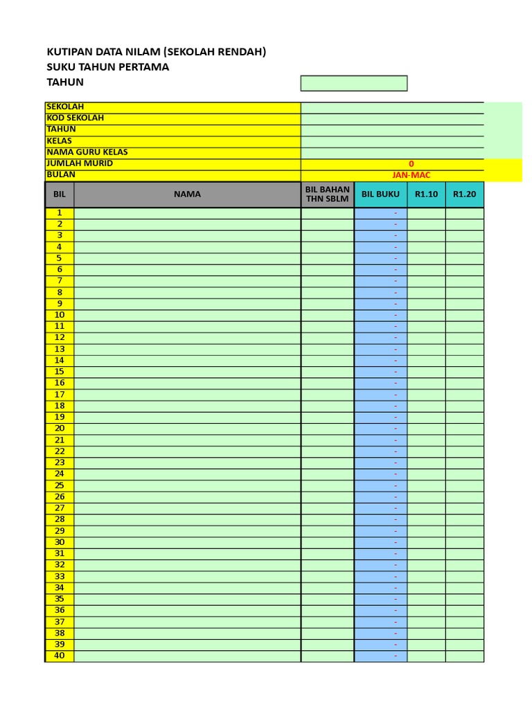 1 Template NILAM 1 | PDF