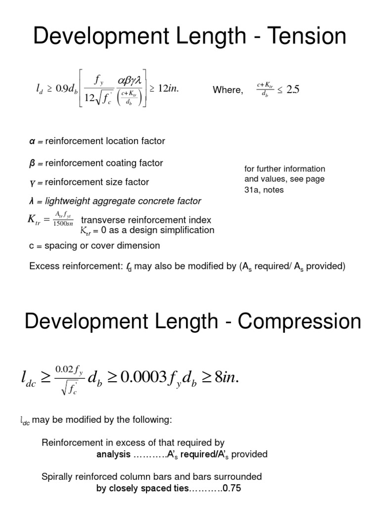 16 Anchorage and Development Length | PDF | Building Engineering ...