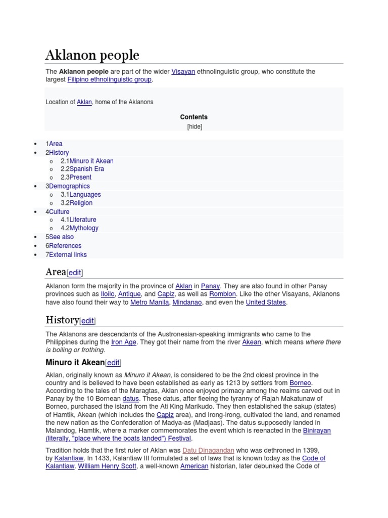 Aklanon People | PDF | Philippines