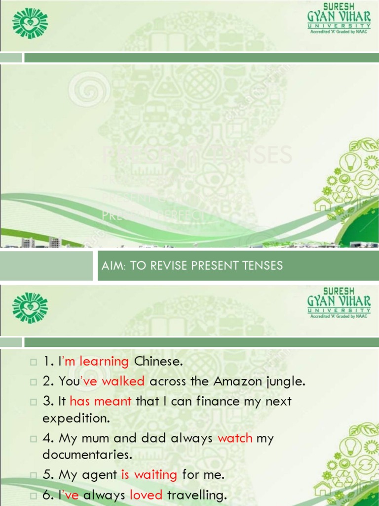 Present Tenses (Indefinite) | PDF | Rules | English Language