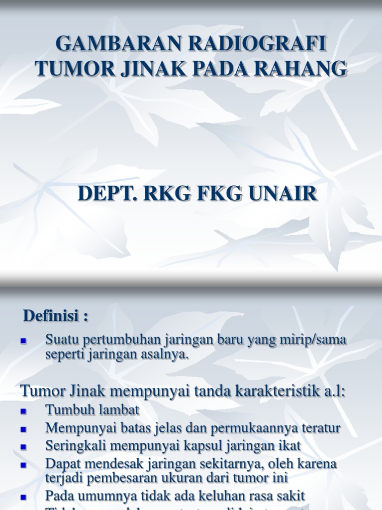 Tumor Jinak Pada Rahang | PDF