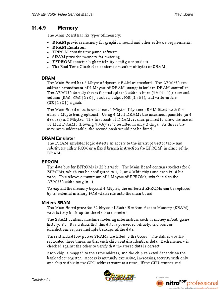 11.4.9 Memory: NSW MK4/5XR Video Service Manual Main Board | PDF | Dynamic Random Access Memory ...