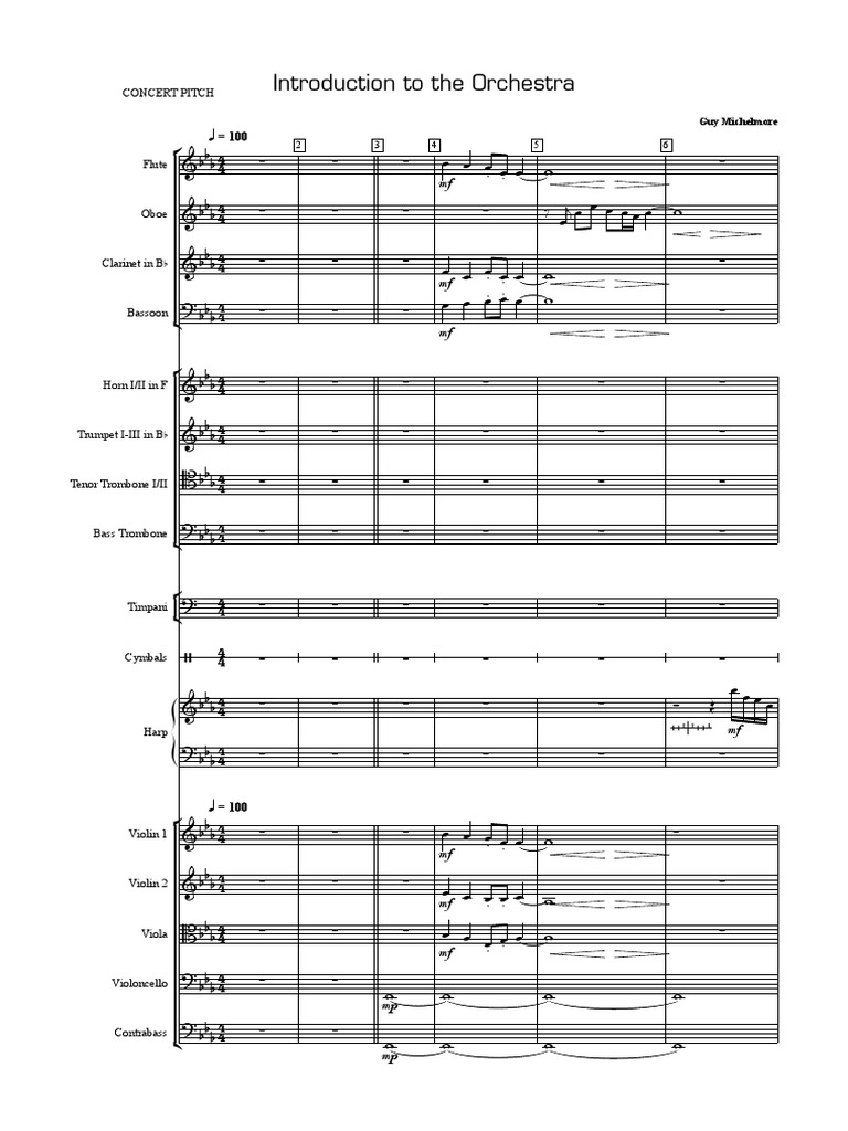 Introduction To The Orchestra: Concert Pitch | PDF | Trombone ...