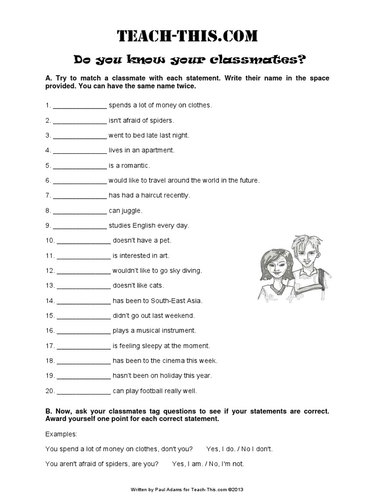 Do You Know Your Classmates | PDF