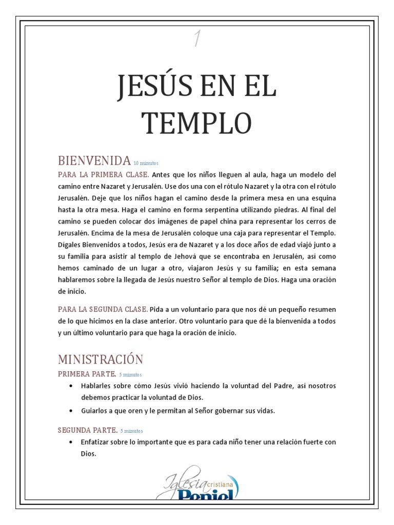 Jesús en el Templo: Actividades para Niños | PDF | María, madre de ...